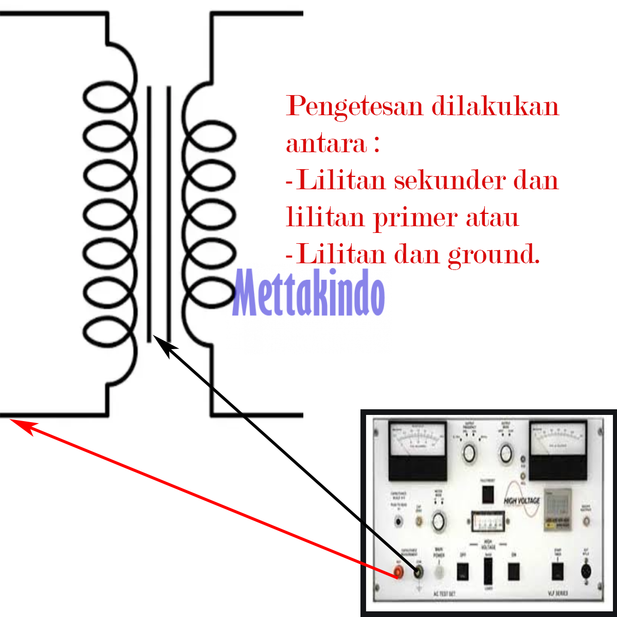 Pengujian Ketahanan Isolasi Trafo dengan Insulation Tester
